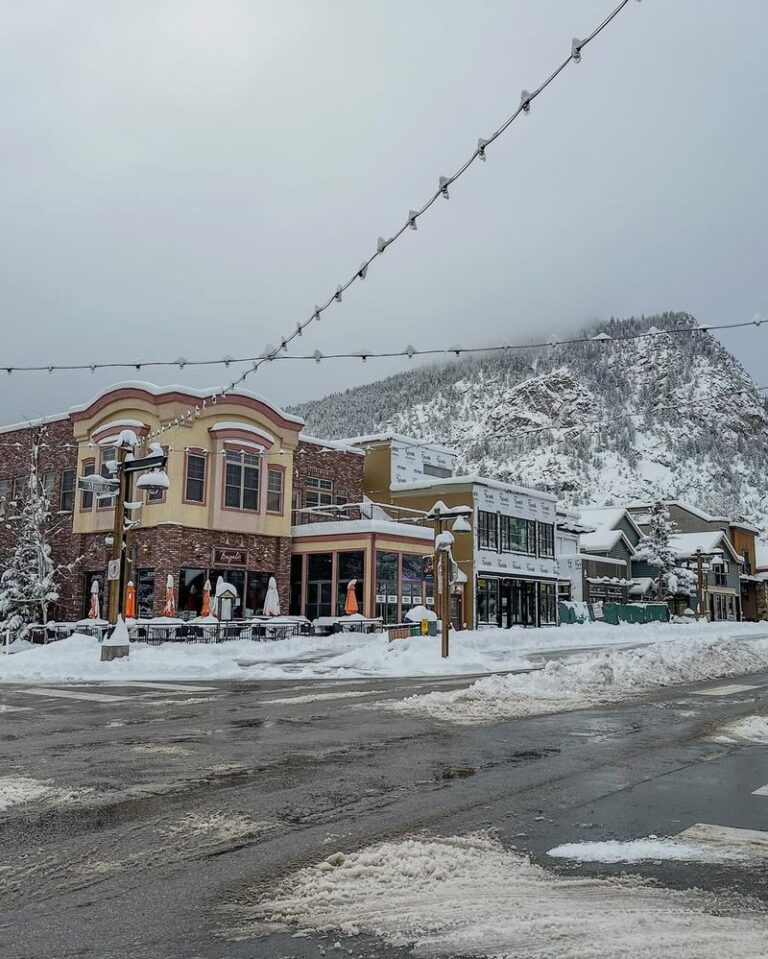 Frisco, Colorado turns snowy streets, easy sledding hills, and bright ...