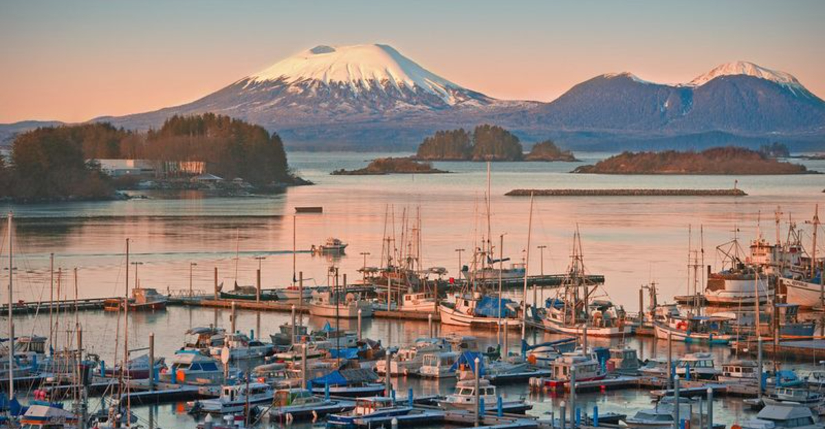 A peaceful Alaska town where snowy peaks and quiet waterfront views ...