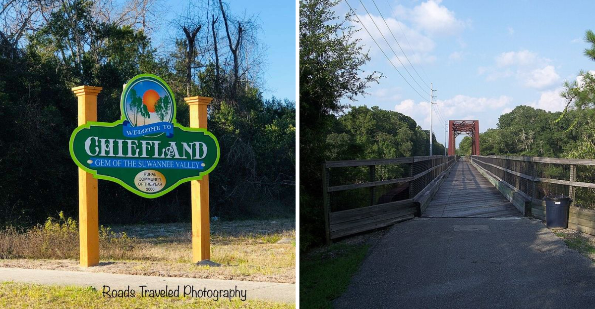 A 32-mile bike trail in Florida follows an old railroad through four ...
