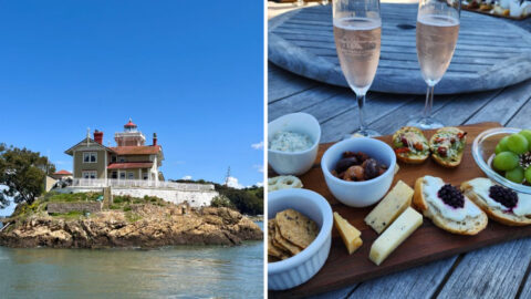 This California lighthouse sits on a tiny island and includes a 4 ...