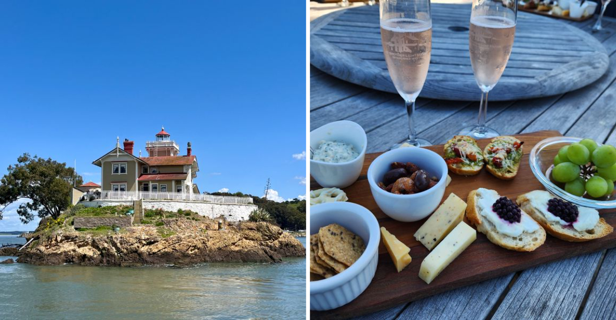 This California lighthouse sits on a tiny island and includes a 4 ...