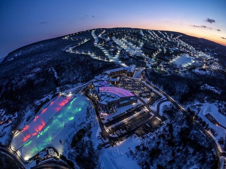 This Pennsylvania snow tubing hill lights up at night with a glowing twist