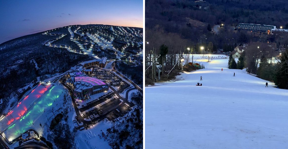 This Pennsylvania snow tubing hill lights up at night with a glowing twist