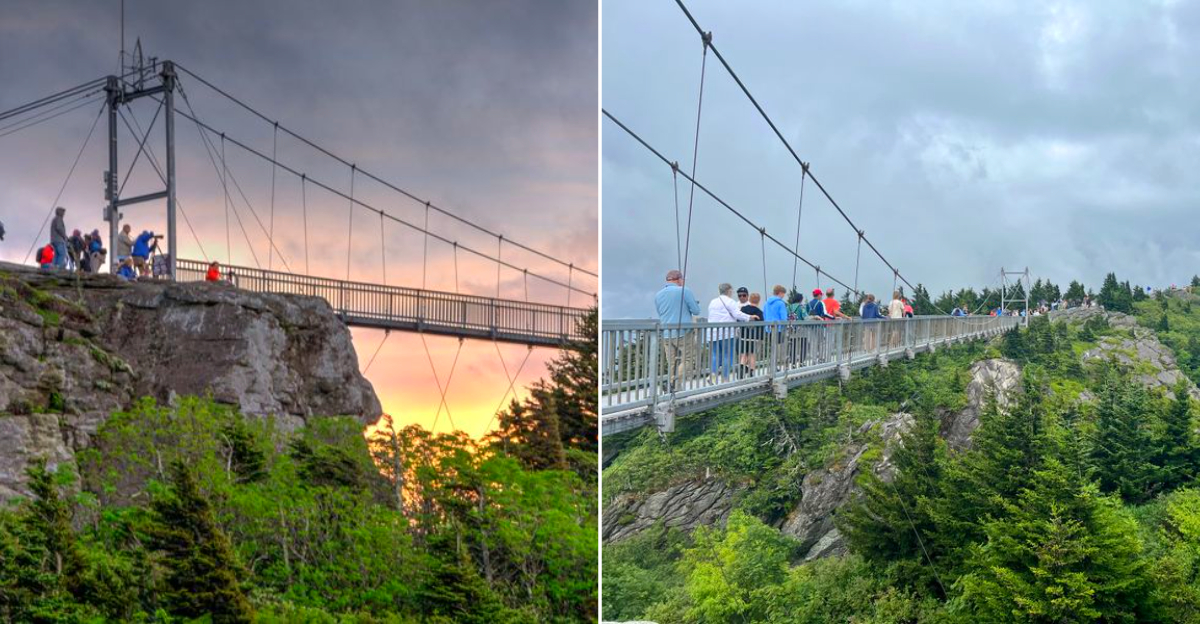 This North Carolina Bridge Swings 5,280 Feet Above Sea Level And Is One ...