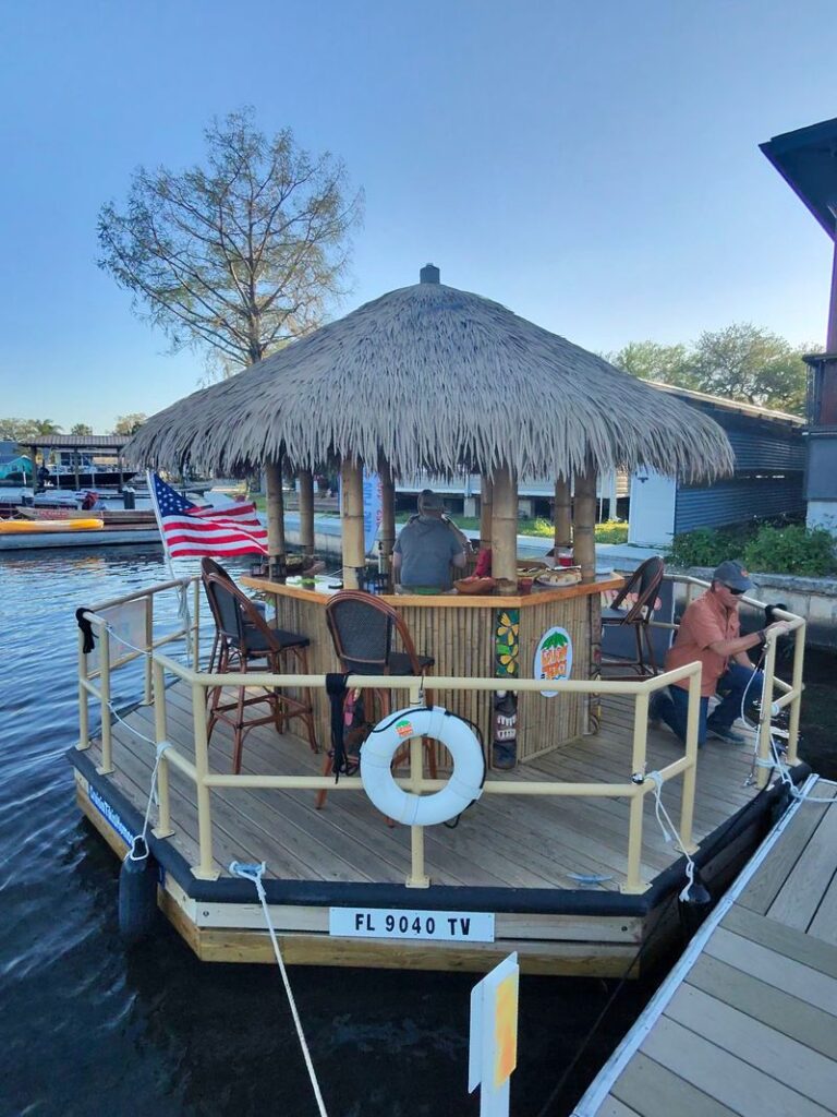 This floating tiki boat in Florida lets you cruise the river while the ...
